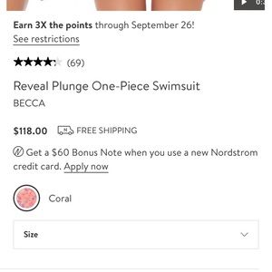 BECCA | Swim | Reveal Plunge One Piece Swimsuit | Poshmark